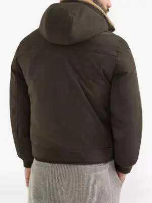 Brunello Cucinelli Stretch Bonded Nylon Down Jacket With Detachable Hood - Brown