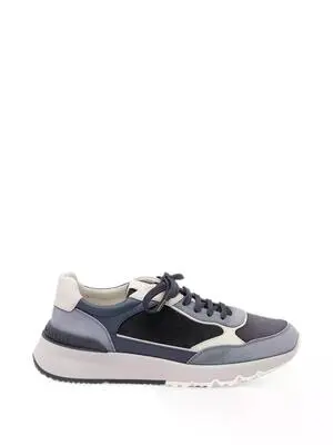 Brunello Cucinelli Panelled Leather Sneakers - Blue