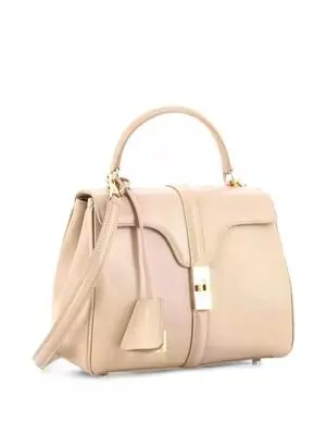 Celine 16 Top Handle Bag Smooth Calfskin Small Satchel - Neutrals