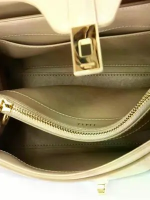 Celine 16 Top Handle Bag Smooth Calfskin Small Satchel - Neutrals