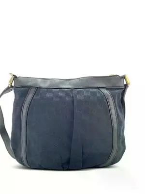 Gucci Canvas Gg Monogram Abbey Shoulder Bag - Black