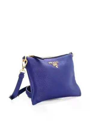 Prada Flat Zip Vitello Daino Mini Crossbody Bag