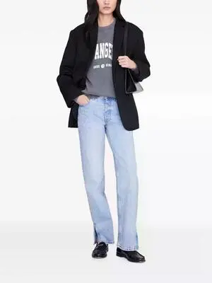 ANINE BING Miles Los Angeles University Crewneck Sweatshirt - Grey