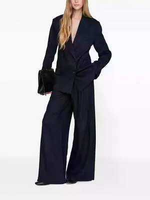 ANINE BING Paola Trousers Navy Pinstripe