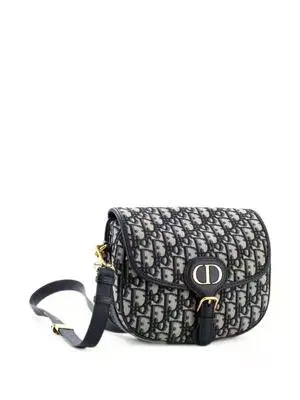 Dior Bobby Flap Bag Oblique Canvas Medium Crossbody Bag - Blue