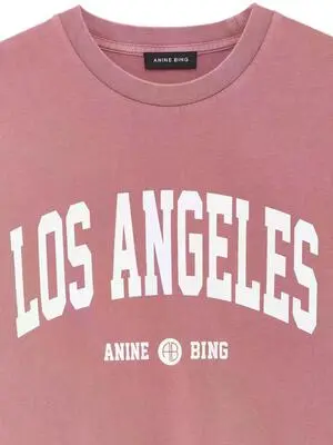 ANINE BING Cade Tee Los Angeles University Earth Top - Red
