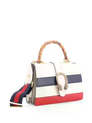 Gucci Dionysus Bamboo Top Handle Bag Colorblock Leather Medium Satchel
