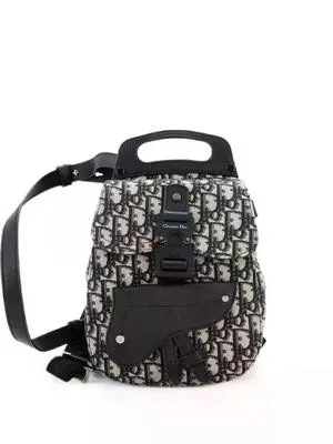 Dior Saddle Oblique Canvas Mini Backpack - Blue