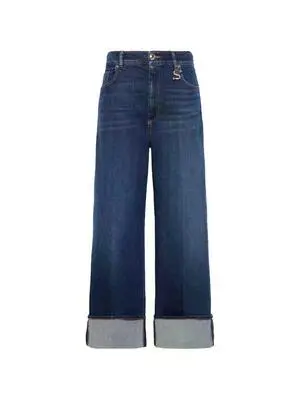 Sportmax Dufo Turn-up Wide-leg Jeans - Blue