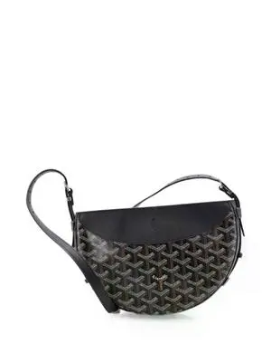 Goyard Hirondelle Coated Canvas And Leather Shoulder Bag