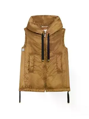 Max Mara Padded Water-repellent Hooded Gilet - Brown