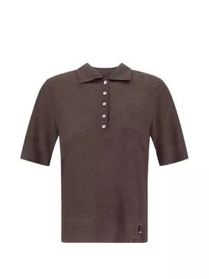Herno Knit Polo Shirt - Brown