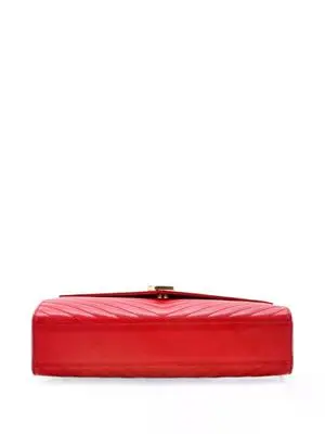 Saint Laurent Classic Monogram Envelope Satchel Matelasse Chevron Leather Large Shoulder Bag