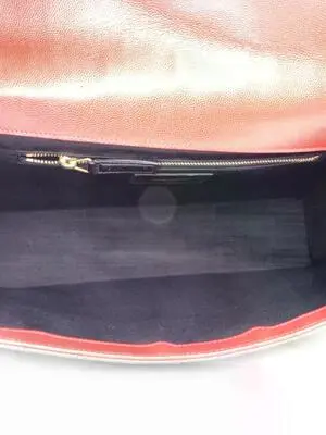 Saint Laurent Classic Monogram Envelope Satchel Matelasse Chevron Leather Large Shoulder Bag