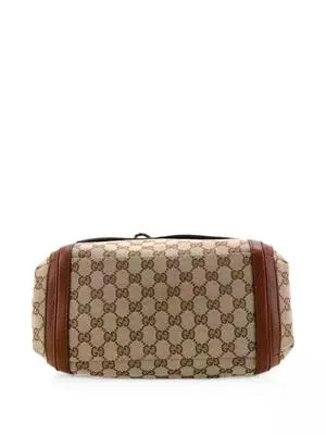 Gucci Gg Canvas Leather Medium Shoulder Bag