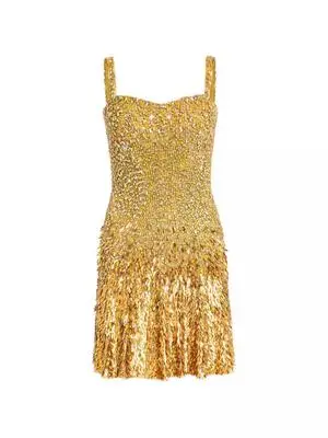Jenny Packham Embellished Sleeveless Dress - Gold