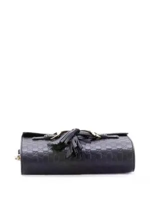 Gucci Emily Chain Flap Bag Microssima Leather Mini Shoulder Bag