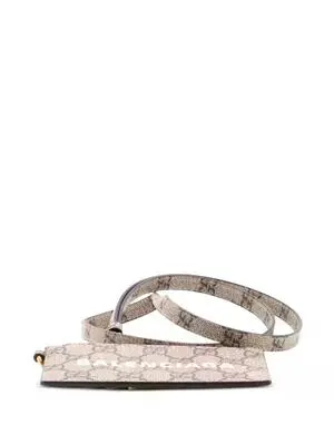 Gucci X Balenciaga The Hacker Project Zip Case With Strap Gg Coated Canvas Card Holder - Brown