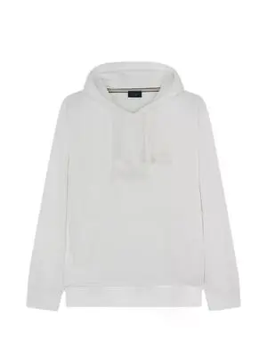 Paul & Shark Logo Embroidered Drawstring Hoodie - White