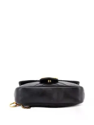 Gucci Matelassé Leather Super Mini Crossbody Bag - Black