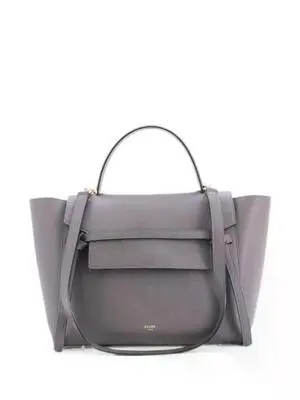 Celine Belt Bag Textured Leather Mini Shoulder Bag - Grey