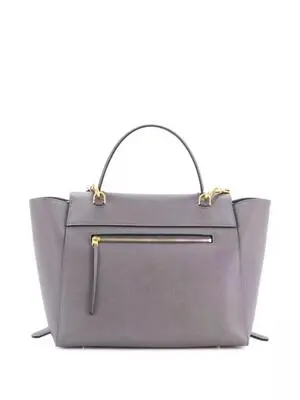 Celine Textured Leather Mini Shoulder Bag - Grey