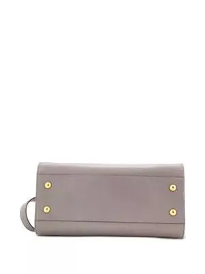 Saint Laurent Monogram Cabas Leather Baby Satchel - Grey