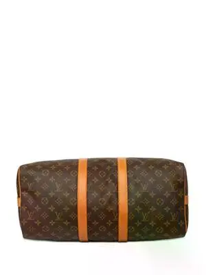 LOUIS VUITTON Monogram Keepall Bandouliere 45 Travel Bag - Brown