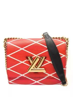 LOUIS VUITTON 2000-2026 Epi Malletage Twist Crossbody Bag - Red