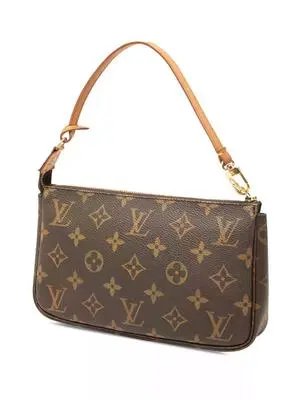LOUIS VUITTON 1997 Monogram Pochette Accessoires Shoulder Bag - Brown
