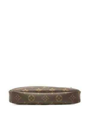 LOUIS VUITTON 1997 Monogram Pochette Accessoires Shoulder Bag - Brown