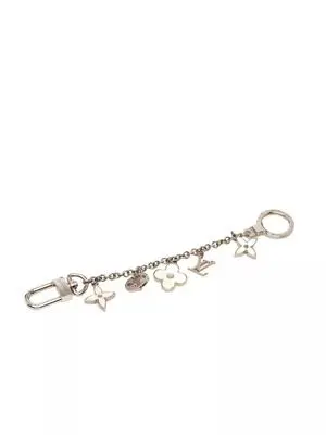 LOUIS VUITTON 2016 Brass Fleur D'epi Charm Keychain - Silver