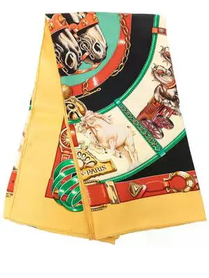 Hermès 1993 Chevaux De Trait Silk Scarf 90 Scarves