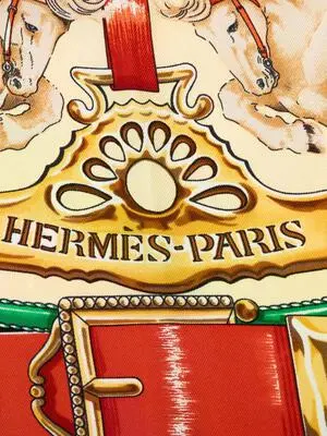 Hermès 1993 Chevaux De Trait Silk Scarf 90 Scarves
