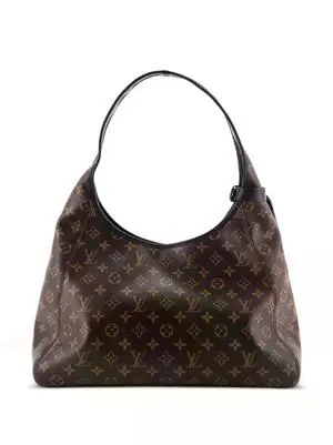 LOUIS VUITTON Monogram Canvas Shoulder Bag - Black