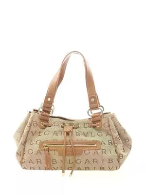 BVLGARI 2010-2026 Logomania Canvas Tote Bag - Neutrals