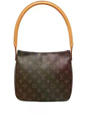 LOUIS VUITTON 2001 Monogram Looping Mm Shoulder Bag - Brown