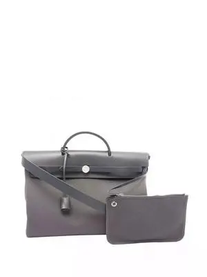 Hermès 2025 Toile Herbag Zip 39 Satchel - Grey