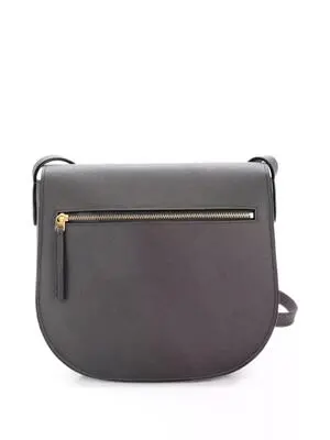 Celine Trotteur Grainy Leather Medium Crossbody Bag - Grey