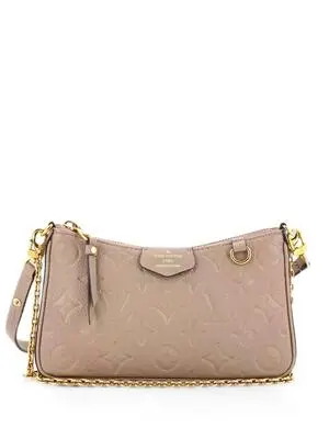 LOUIS VUITTON Louis Vuitton Easy Pouch On Strap Monogram Empreinte Leather Shoulder Bag Neutrals