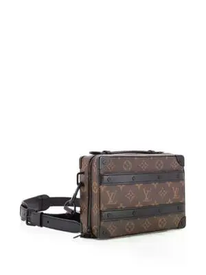 LOUIS VUITTON Handle Soft Trunk Bag Macassar Monogram Canvas Crossbody Bag