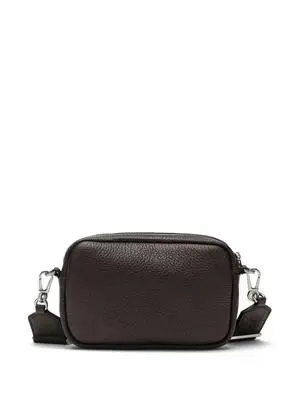 Loewe Grained Leather Shoulder Bag With Logo Print - Brown