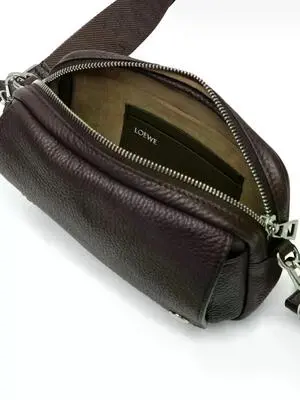 Loewe Grained Leather Shoulder Bag With Logo Print