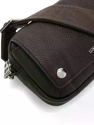 Loewe Grained Leather Shoulder Bag With Logo Print