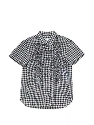 COMME DES GARÇONS TAO Gingham Embroidered Shirt - Black