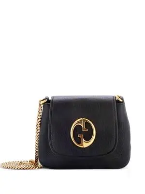 Gucci 1973 Chain Shoulder Bag Leather Small Crossbody Bag - Black