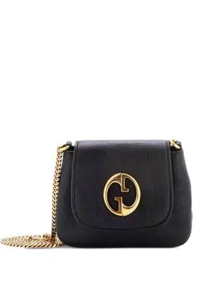 Gucci 1973 Chain Shoulder Bag Leather Small Crossbody Bag - Black