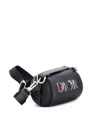 Dior Embroidered Leather Messenger Bag
