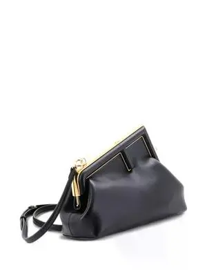 Fendi Small Clutch Bag In Leather - Black