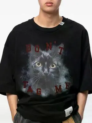 Mihara Yasuhiro Cat-printed T-shirt